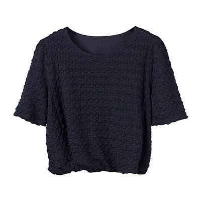 短袖休闲通勤纯色2023年夏季新款