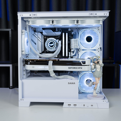 毛子电脑 新境界海景房 I5 13600KF 4060 4070TI水冷电脑主机