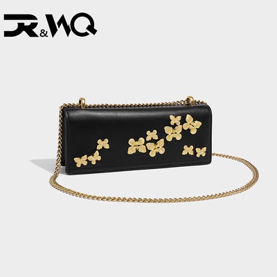 单肩斜挎链接条小方包