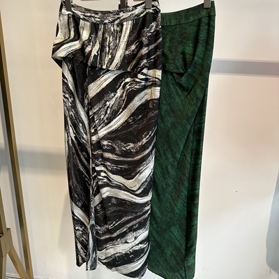 夏季新款 法式气质女神范高端真丝半身裙女侧开叉A字裙2017P