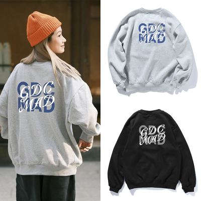 日系潮牌余文乐同款MADNESS GD联名圆领卫衣秋冬情侣宽松加绒上衣