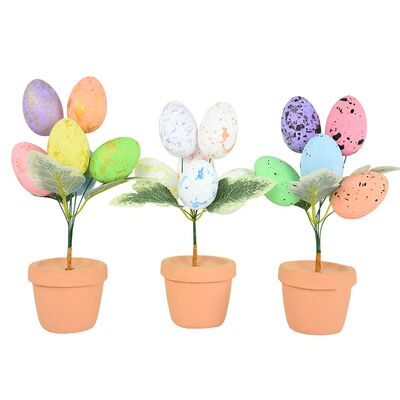 Easer Colored Egg e Poed Plan Arificial Spoed Egg Tableop Ea