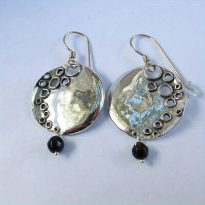 Vintage Silver Color Metal Carving Hollow Pattern Earrings U