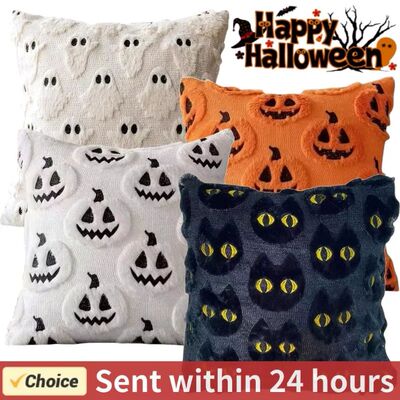Halloween Plush Faux Fur Pillowcase Comfortable Soft Pillow