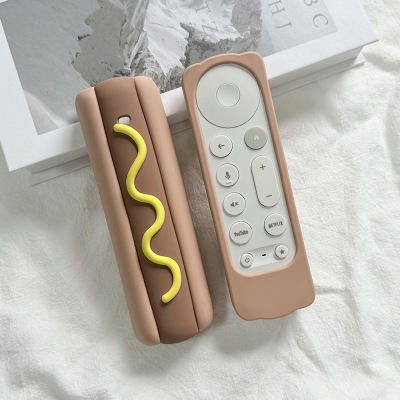 适用2024谷歌Google TV Streamer(4K)遥控器保护套可爱卡通硅胶壳