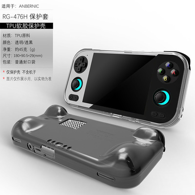 适用安伯尼克RG 476H游戏掌机遥控保护壳anbernic透明防摔软套476