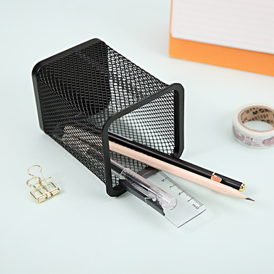 晨光文具笔筒ABT98402 铁丝网笔筒 金属网状多功能方形收纳笔筒