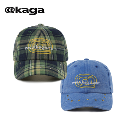 KAGA纯铜加厚铆钉刺绣棒球帽