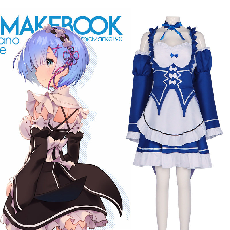 从零开始的异世界生活cos服恶魔蕾姆拉姆cospaly女仆万圣节表演服