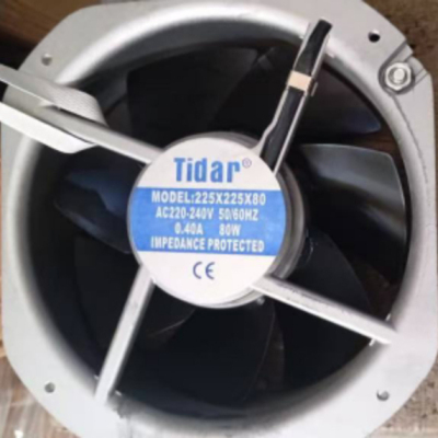 Tidar 225X225X80 AC 220V 0.40A 80W 22.5厘米全金属耐高温风扇