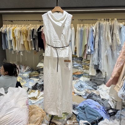 2026春季新款韩版时尚百搭不规则衬衫+高腰阔腿裤两件套女9053