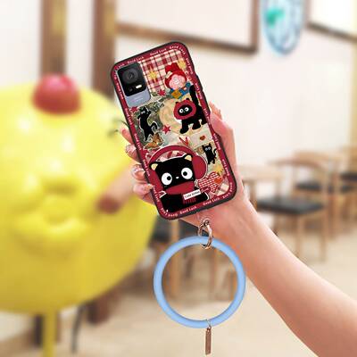 适用TCL 405/406/408/T506S手机壳奢华男女款液态挂手腕卡通圆环