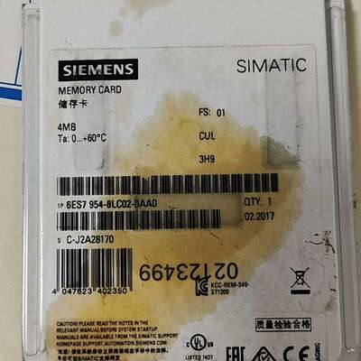 议价6ES7 954-8LC02-0AA0，4MB存储卡，