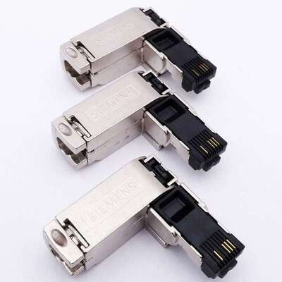 议价3x Siemens 1740025-1 FastConnect RJ45-Stecker Winkel 90
