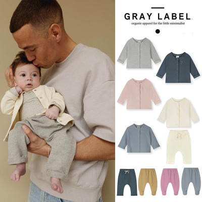 Little现货 荷兰 gray label FW26宝宝开衫裤子连脚裤加绒套装