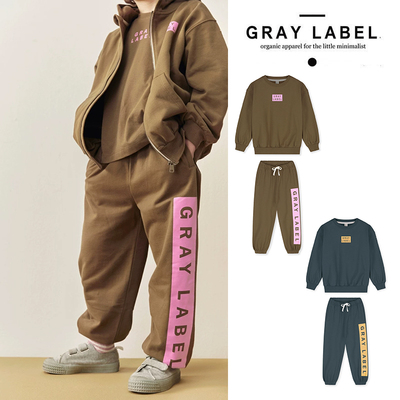 Little现货 荷兰gray label FW26儿童秋冬字母卫衣卫裤套装周年版