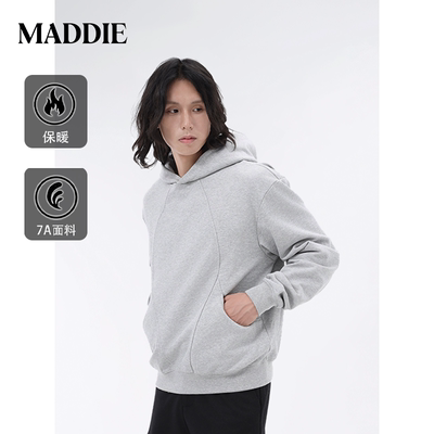 MADDIE高街boxy纯色秋冬卫衣连帽