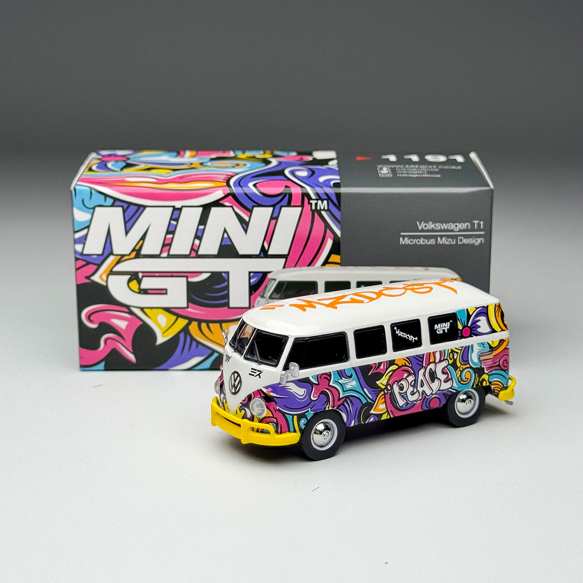MINIGT 1:64 #1191大众Volkswagen T1 Microbus Mizu合金汽车模型