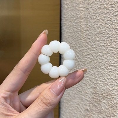 白玉菩提根小山竹 蒜瓣大肠指捻手捻 DIY佛珠文玩项链手链 DM746