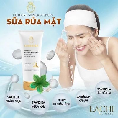 越南洗面奶Sua rua mat lachi cheese duong trang ngan ngua mun
