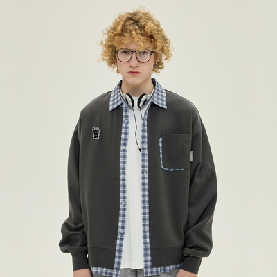 SAMESAME假两件翻领衬衫开衫外套