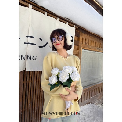 大码微胖钉珠休闲打底针织T恤