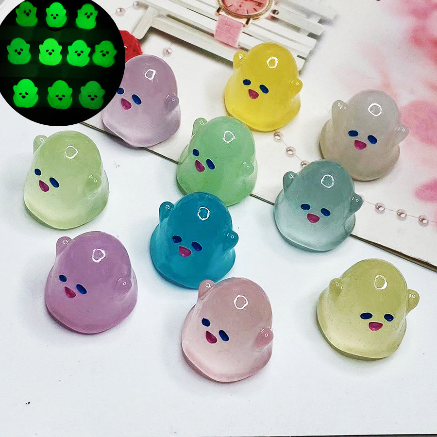 万圣节小幽灵搞怪阿飘小鬼diy夜光树脂配件文具饰品车载摆件装饰
