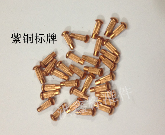 GB827紫铜标牌铆钉/滚花紫铜铆钉￠2*4--￠2*10(1000只）