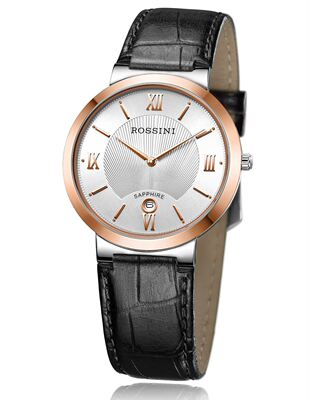 罗西尼表7387T01C超薄手表防水日历男表全国联保