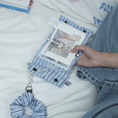 BlankLabel条纹m5捏捏乐泡芙枕头活页夹发圈珍珠挂件手帐书衣书皮