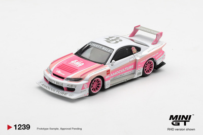 [现货]MINIGT 1:64 日产SILVIA S15 LB超级剪影 合金汽车模型1239
