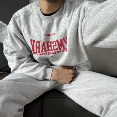 超火 GYMSHARK LIFTING ESSENTIALS 宽松保暖运动套装卫衣卫裤