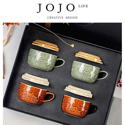 JOJO'SLIFEPD可爱咖啡杯碟套装