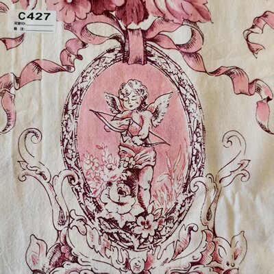 【收藏】法国制造 原版古董天使布料 大尺寸可连裁 C427