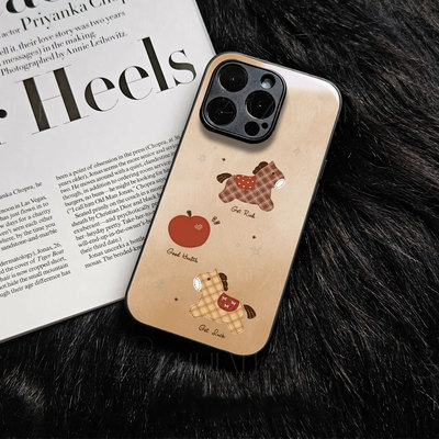 苹果17promax马年富有苹果玻璃手机壳马年新年祝福有钱适用苹果华为VIVOX200PROMINI荣耀300PRO红米K80PROOPP