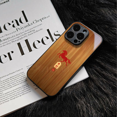 苹果17promax马年发财g玻璃手机壳马年新年祝福有钱适用苹果华为P80PRONOVA14PROFINDX9PROMATE70PRO+