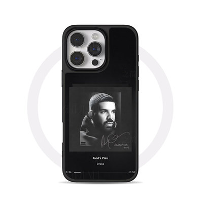 Drake专辑封面大孔黑框玻璃磨砂磁吸碳纤纹手机壳适用苹果iphone17promax华为MATE80PRO小米17PROMAX12/13/14
