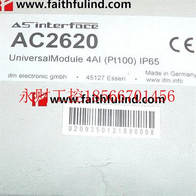 议价IFM AC2620 易福门AS-i从站模块 4AI Pt100 IP65￥