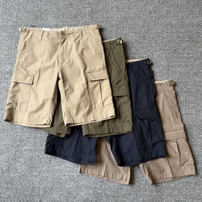 CARHARTT WIP Aviation Short 海军蓝经典工装短裤多口袋休闲短裤