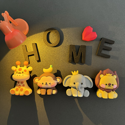 新款森系热带小动物冰箱贴磁贴