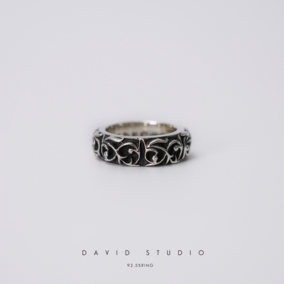 davidstudio纯银s925藤情侣戒指