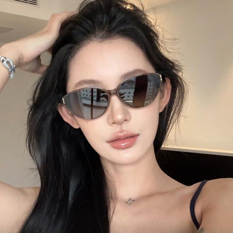 新款猫眼太阳镜高级感偏光镜韩版网红同款太阳眼镜男女士防晒墨镜
