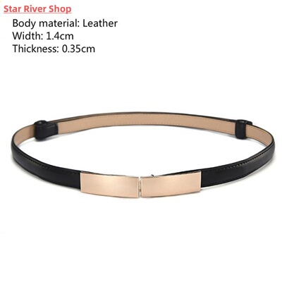 Belt dress simple versatile Fashion Women Leather Belt Thin