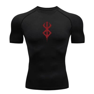 Anime Berserk Guts Men's Compression Shirt Fitness Sport