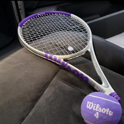 代购WILSON Clash 100L V2威尔胜网球拍银紫色定制拍专业比赛训练