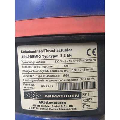 议价ARMATUREN ARI-PREMIO  TYPE：2.2KN