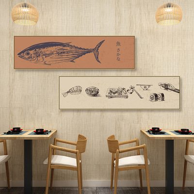 浮世绘挂画日式料理店居酒屋壁画