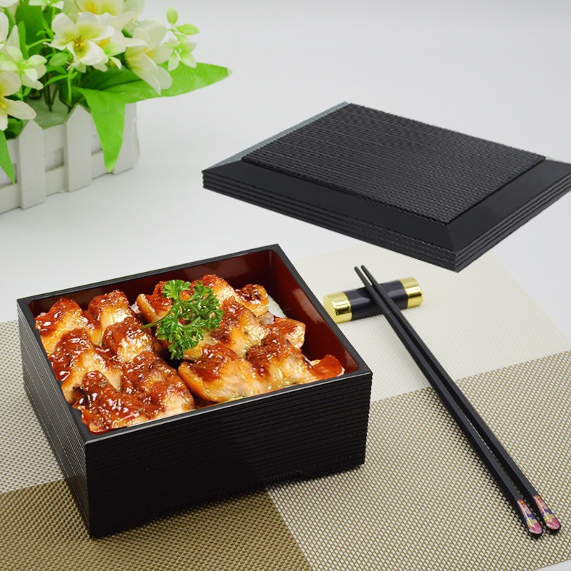 日式鳗鱼饭单格寿司盒料理餐具点心盒便当盒卤肉饭盒学生打包盒