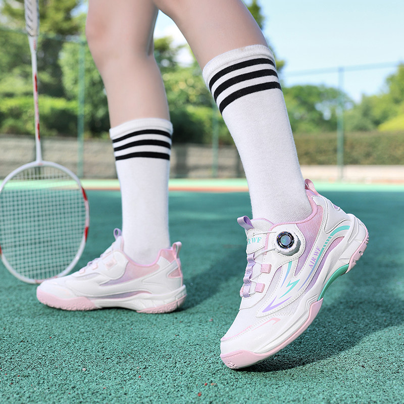 儿童专业轻质减震羽毛球防滑乒乓球鞋2026春夏季透气休闲运动鞋子