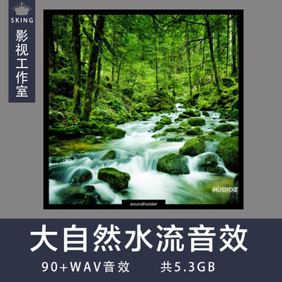 大自然水流音效Soundholder Water Flow WAV